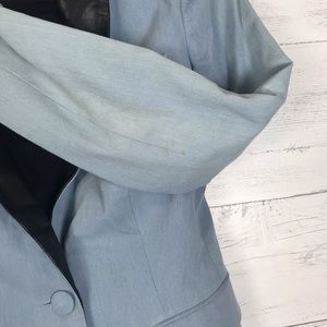 A.L.C. | Jackets & Coats | Alc Leather Shawl Lapel Virgin Wool Blazer ...